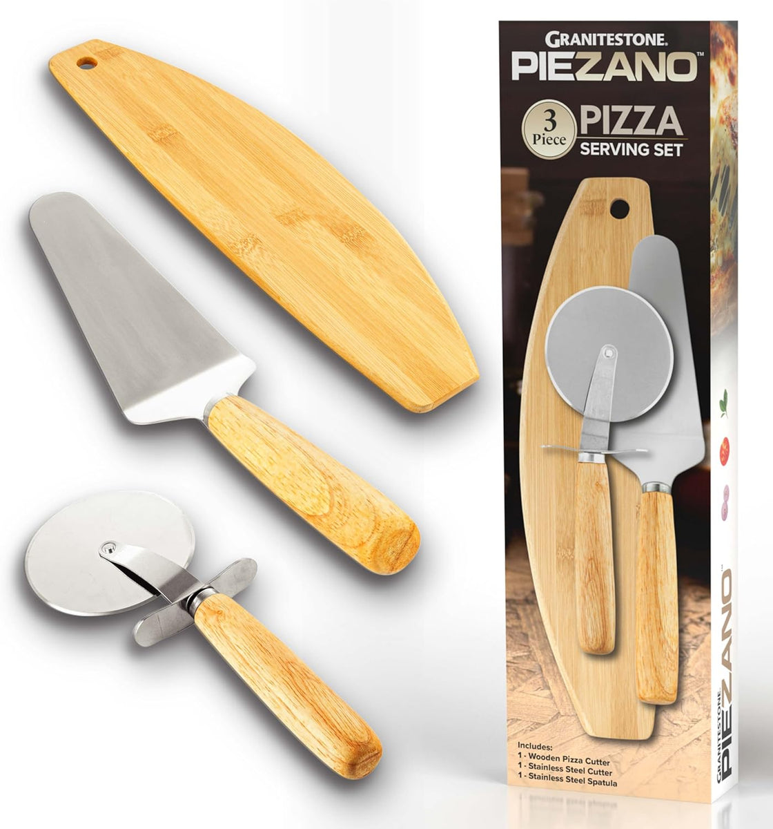 Piezano Pizza Oven 3pc Serving Set – Granitestone.com