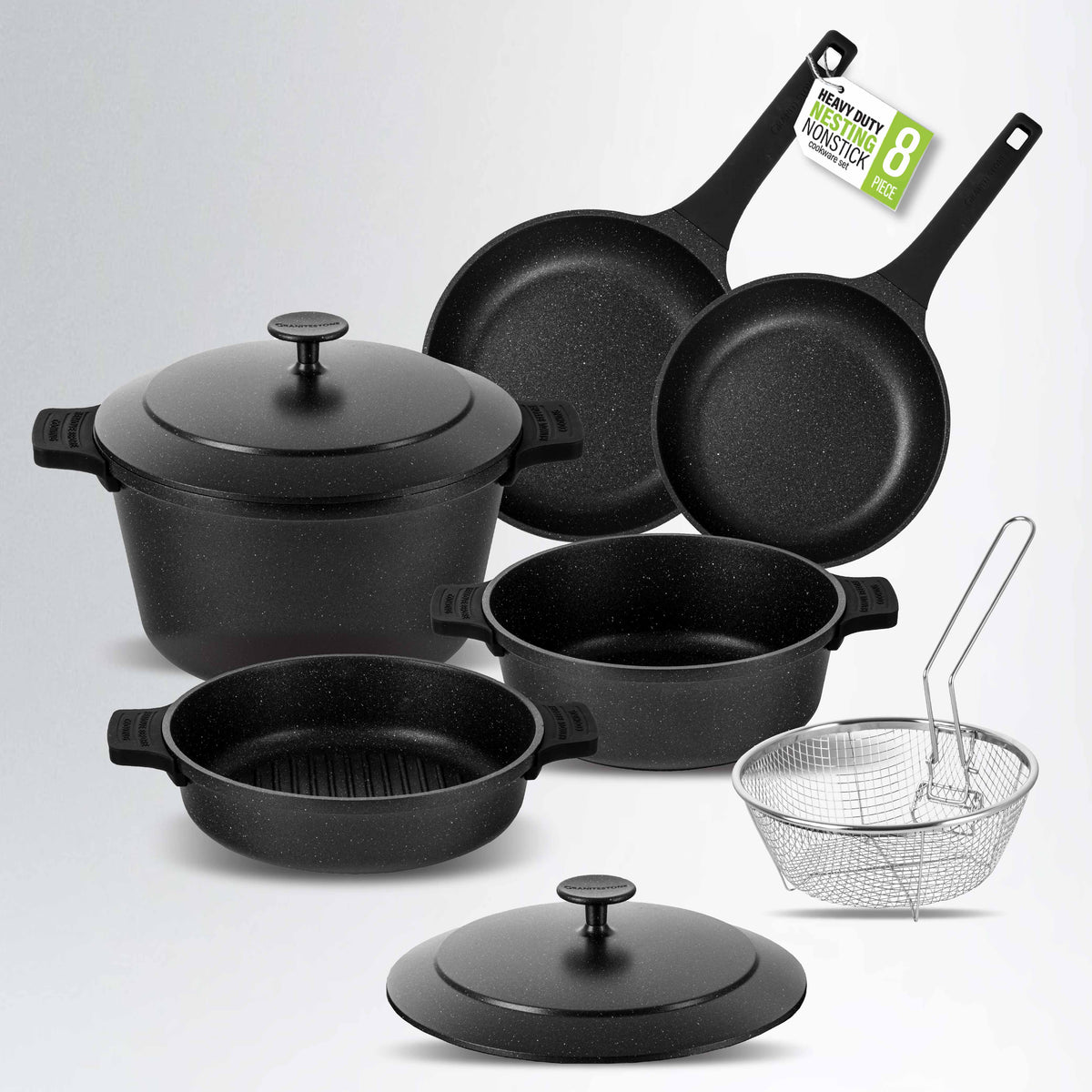 Granitestone 8-Piece Nesting Cookware Set – Granitestone.com