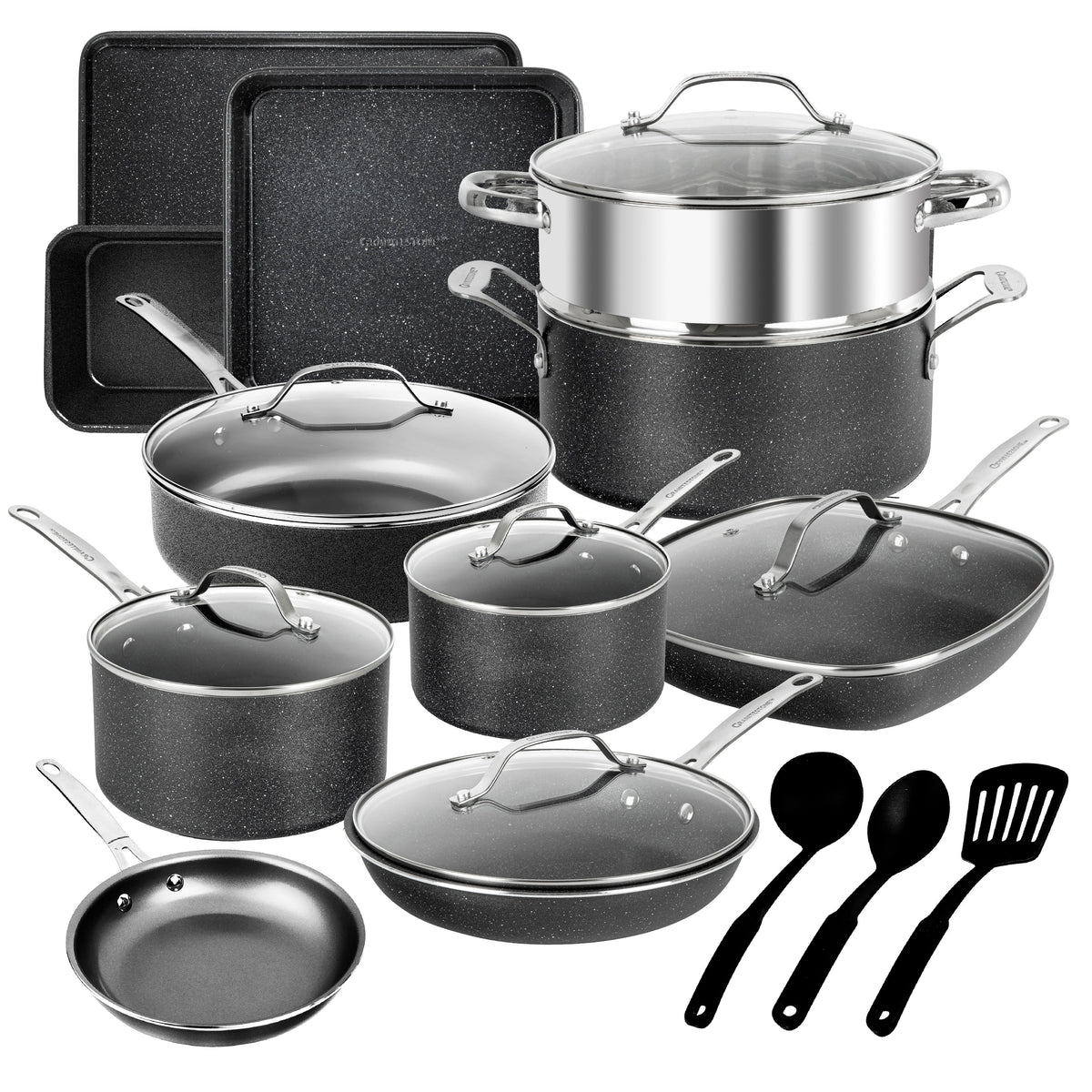 20-Piece EXPRESS SET, Ceramic Nonstick Pots and Pan Set, Bakeware, Ute ...